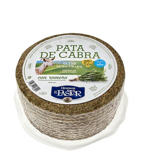 QUESO CABRA SEMICURADO PATA DE CABRA AL ROMERO PIEZA 3 KG Quesos El