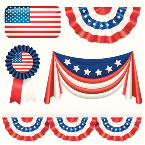 American Flag Bunting Clipart