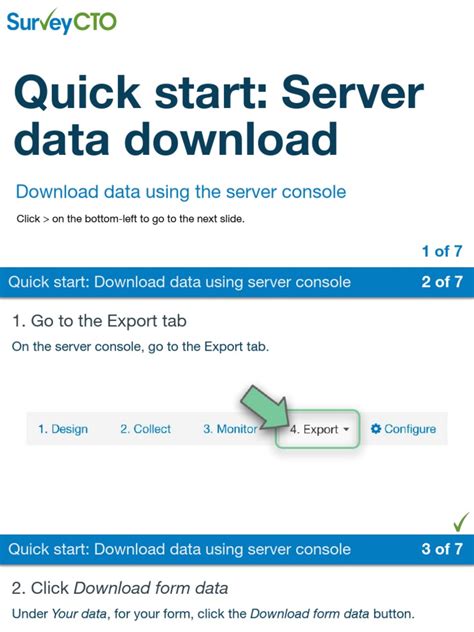 31 Surveycto Quick Start Download From Server Console Pdf