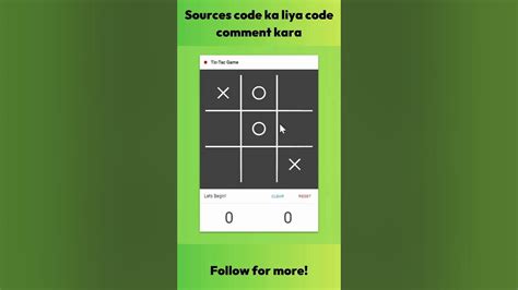 Tic Tac Toe Using Only Html Css And Javascript 🔥🔥 Tcsstocknews Webdesign Shorts Youtube