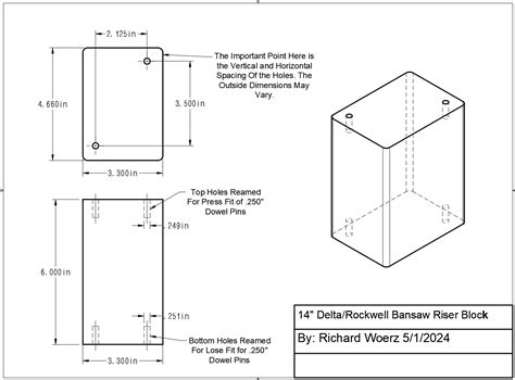 14 Old Delta Rockwell Bandsaw Riser Block Pin Spacing Lumberjocks Woodworking Forum