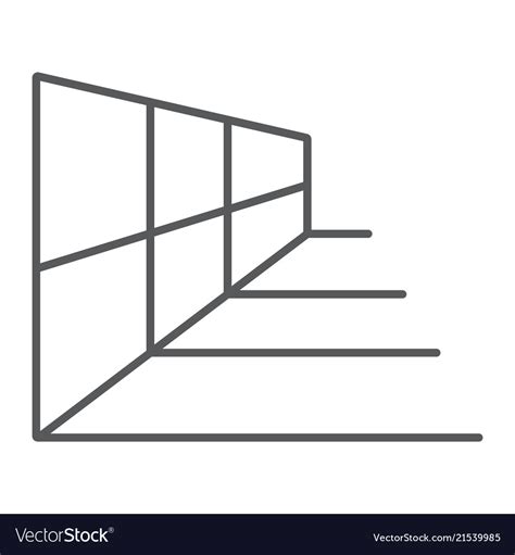 Perspective Grid Tool Thin Line Icon Tools Design Vector Image