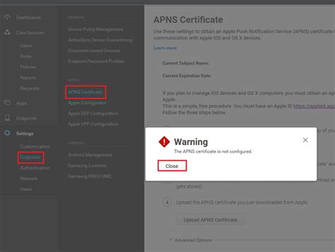 Upload Apple Push Notification Service Apns Certificate For Ios Users In Practice Protect