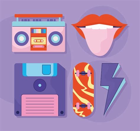 Premium Vector 90s Retro Icons