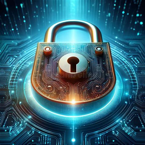 A Digital Padlock Illustration Generative Ai Stock Illustration Illustration Of Binary