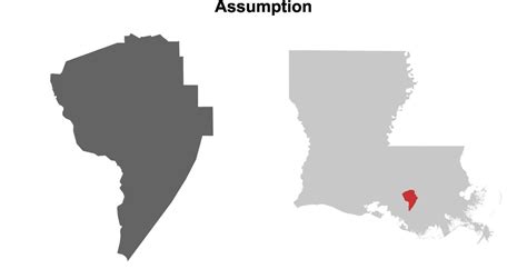 Assumption Parish Louisiana Blank Outline Map Set 52839421 Vector Art At Vecteezy