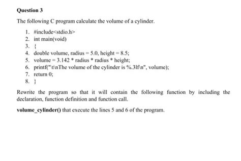 solved question 3 the following c program calculate the