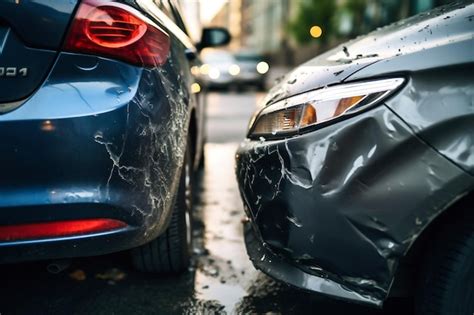 Acidente de carro de dois carros colisão de carros dois carros são
