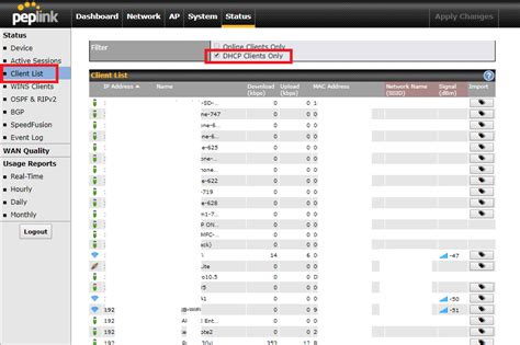 DHCP Leases For Balance MAX Product Discussion Peplink Community
