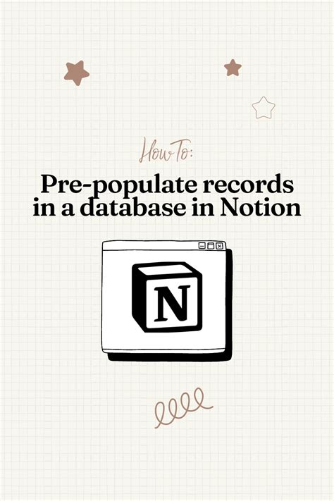 How To Pre Populate Records In A Database In Notion