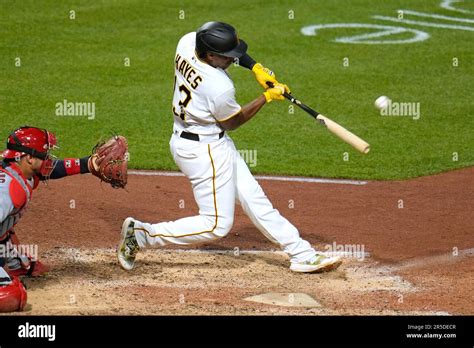 Pittsburgh Pirates Kebryan Hayes Hits A Three Run Home Run Off St