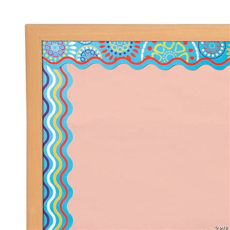Double Sided Bulletin Board Borders Scalloped Edge Moroccan Turquoise