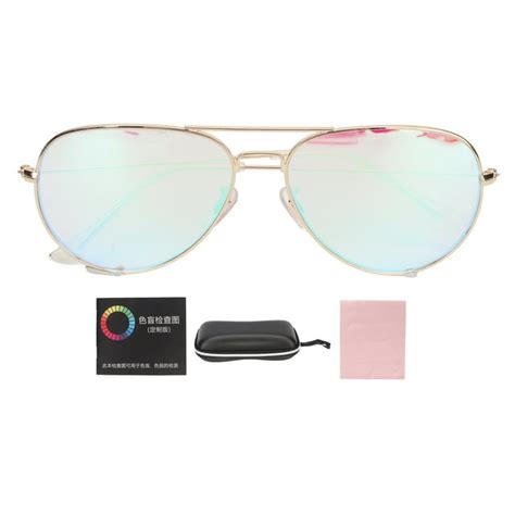 Red Green Color Blind Glasses Lightweight Golden Frame Color Weakness