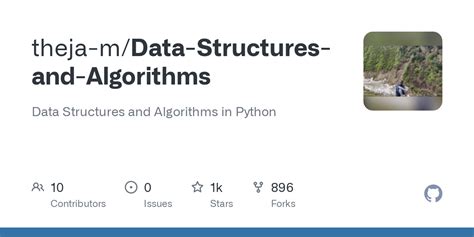Github Theja M Data Structures And Algorithms Data Structures And Algorithms In Python