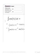 Integral Calculus Worksheets Questions For Quick Practice Course Hero