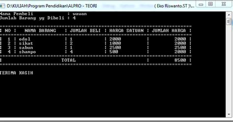 Contoh Program C Menghitung Total Belanja Dan Pembaya Vrogue Co