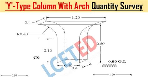 Y‐type Column With Arch Quantity Survey Volume Of Concrete Area