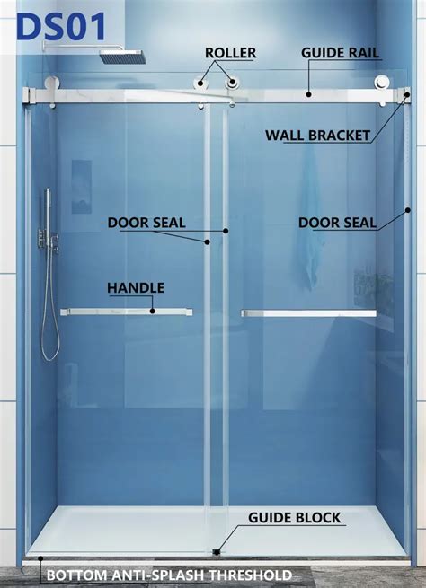Mcocod Dso1 Double Sliding Frameless Shower Door In Brushed Instruction