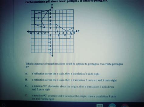 Answered On The Coordinate Grid Shown Below Bartleby