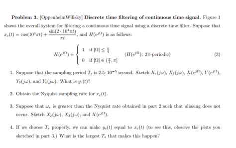 Discrete Time Filtering Of Continuous Time Signal