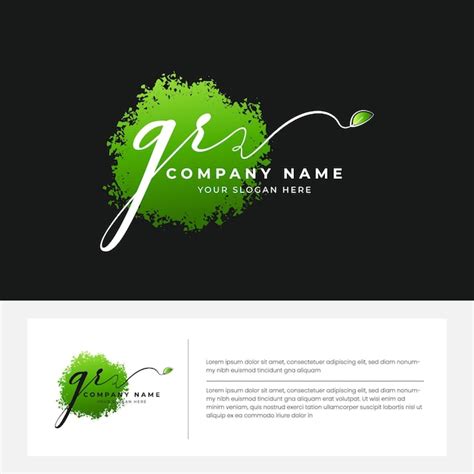 Premium Vector Vector Qr Initial Letter Signature Logo And Green Leaf