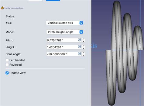 Problem Helix Negative Cone Angle Reverses The Coil · Issue 10284