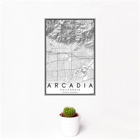 Arcadia California Map Print In Classic — Jace Maps