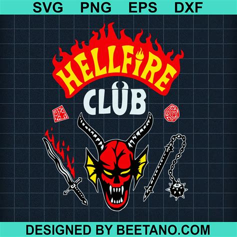 Hellfire Club Black Svg Strange Things Hellfire Club Svg Hellfire