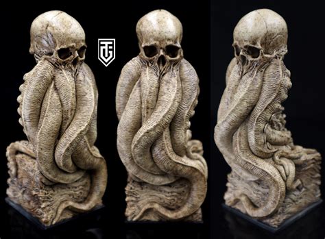 Cthulhu Mini Scull Bust 125cm Hplovecraft Sculpture Etsy