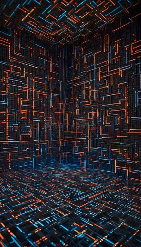 Futuristic Digital Circuit Board With Glowing Lines And Patterns Resembling A High Tech Maze In
