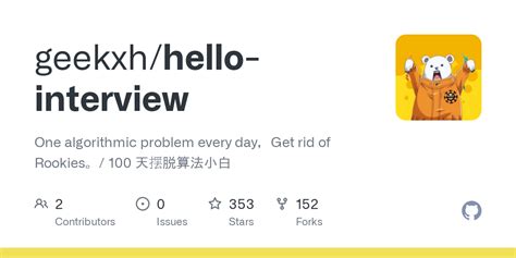 GitHub Geekxh Hello Interview One Algorithmic Problem Every DayGet