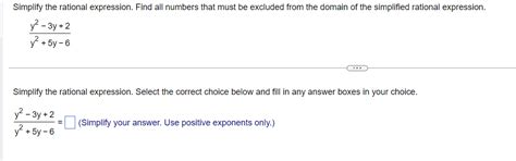 Simplify The Rational Expression Find All Studyx