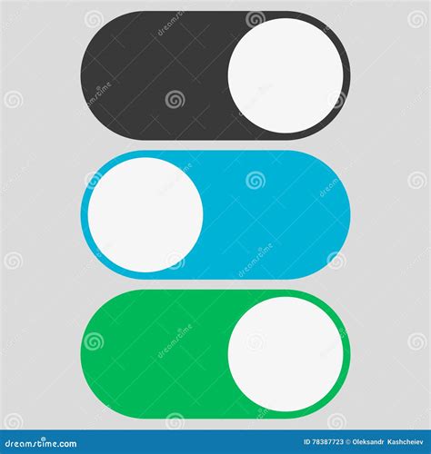Toggle Switch Icon Template For Mobile Applications Web Design Stock