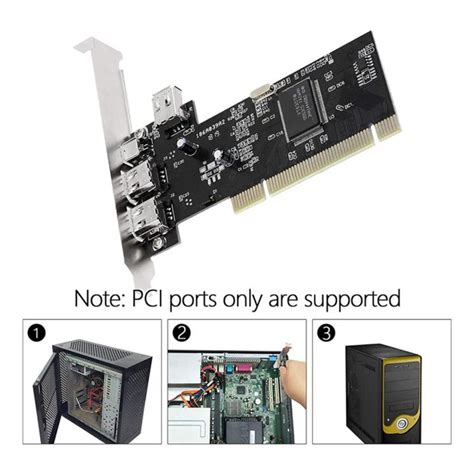 3 Port Ieee 1394 Firewire Card Pci Firewire Adapter Ieee 1394 Pci Controller Card For Desktop Pc