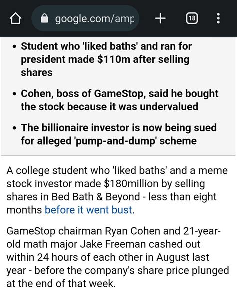 Ryan Cohen, and college student.... so what RC made wasn't a big enough number to make him look ...