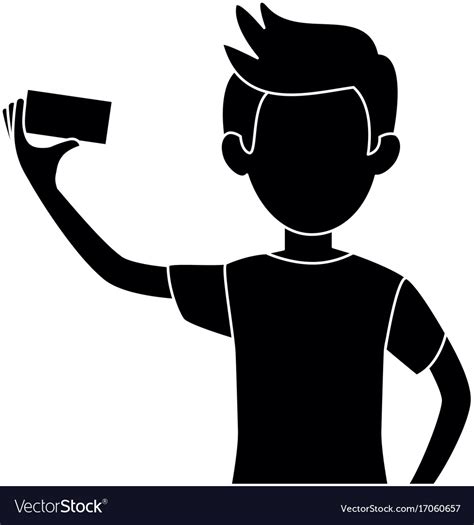 Man Taking A Selfie Icon Royalty Free Vector Image