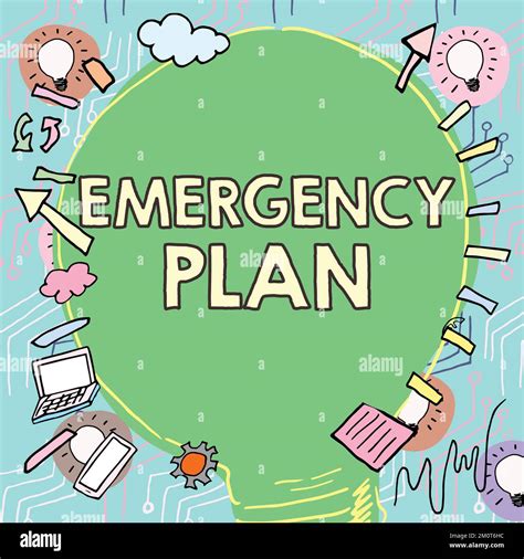 Inspiration Showing Sign Emergency Plan Internet Concept Procedures