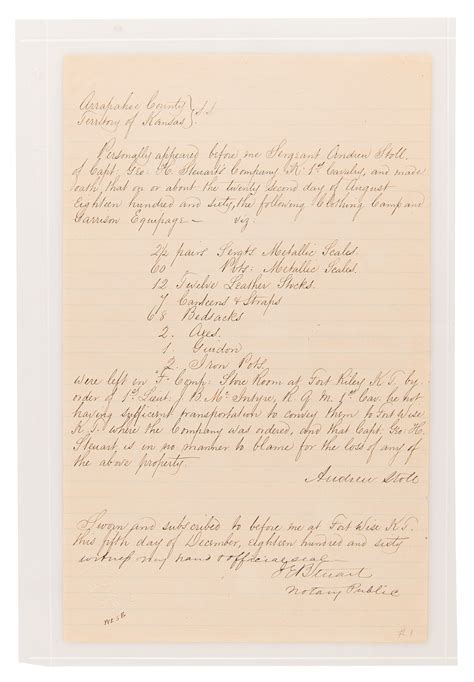 J E B Stuart Document Signed Rr Auction