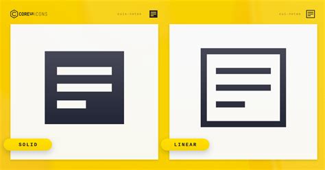 Notes Icon Linear CoreUI Icons SVG JavaScript TypeScript Webfont
