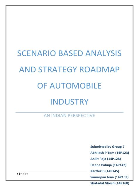 Strategic Road Maps For Auto Mobile Industry Pdf Autonomous Car Car