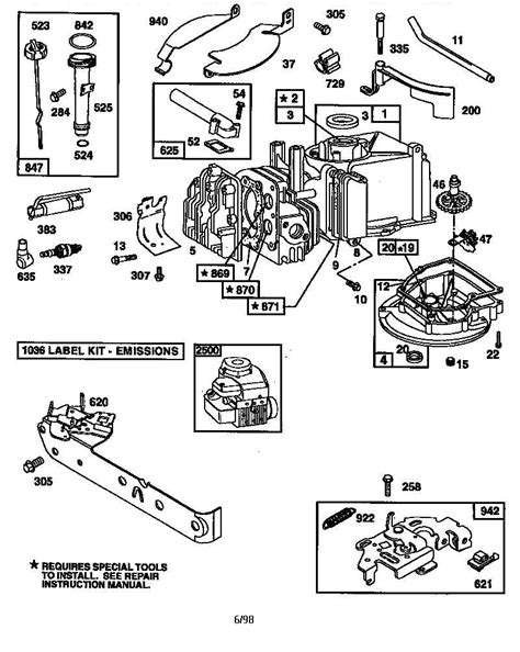 Briggs And Stratton 10 Horsepower Lawn Mower Engine Parts Di