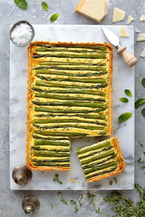 Spring Vegetable And Feta Cheese Tart