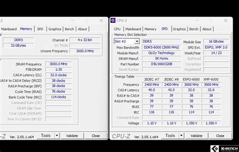 Sk하이닉스 A다이로 무장 Oloy Ddr5 6000 Cl32 Blade Rgb Mirror 케이벤치 리뷰