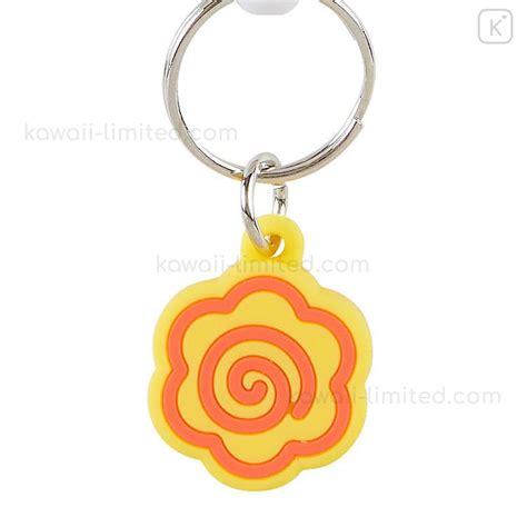 Japan Sanrio Original Face Shaped Reel Keychain Hanamaruobake