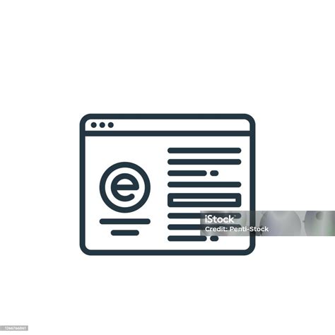 흰색 배경에서 격리된 E러닝 벡터 아이콘입니다 웹 사이트 디자인 및 모바일 앱 개발을위한 개요 얇은 라인 E러닝 아이콘 얇은 선