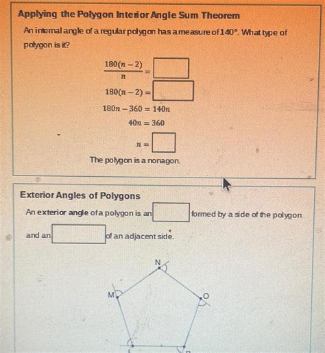 Answered Applying The Polygon Interior Angle Sum Theorem An Internal