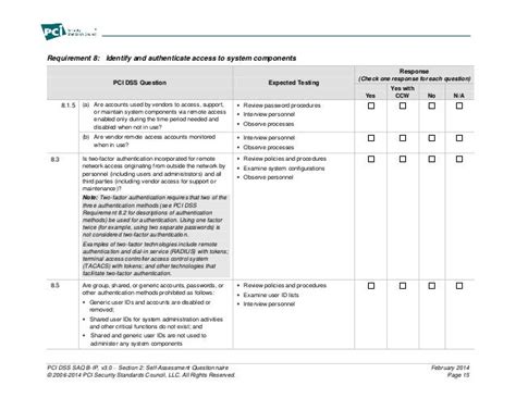 Pci Servces Pci Compliance Questionnaire
