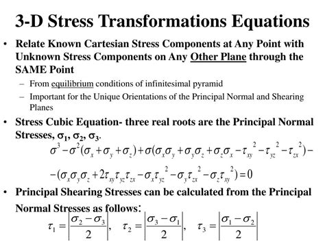 Ppt Triaxial State Of Stress At Any Critical Point In A Loaded Body