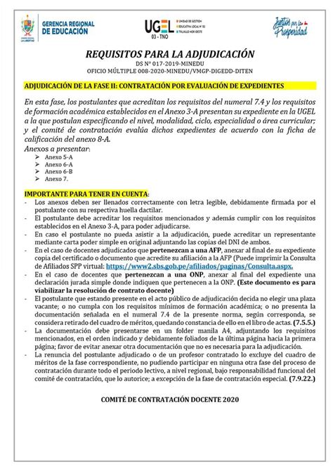 👩‍🏫 Contratodocente2020 👨‍🏫 Fase Ii Cronograma Y Requisitos