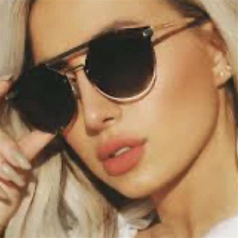 Privé Revaux Womens Gold And Burgundy Sunglasses Depop